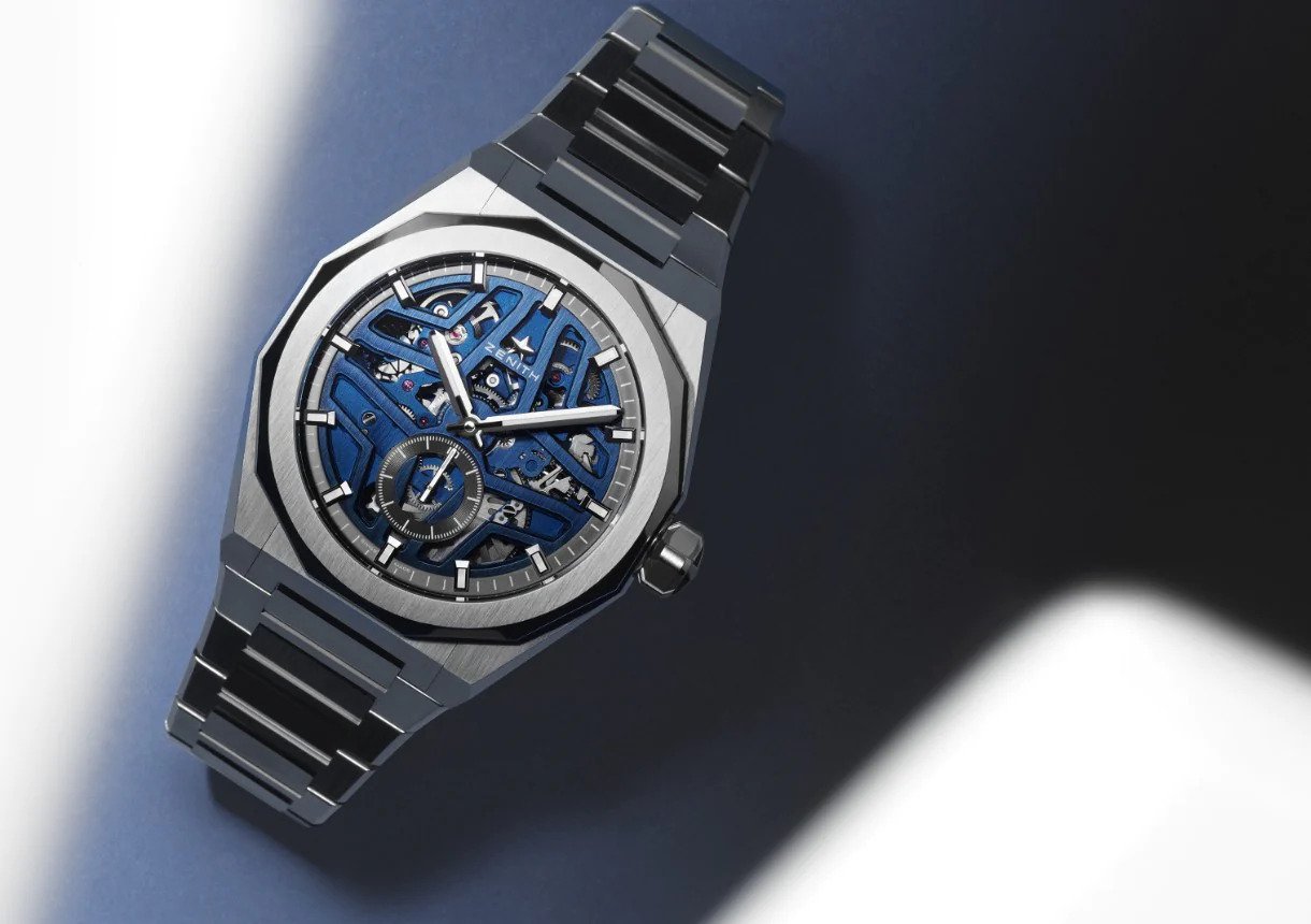 ZENITH Defy 21 Ultrablue 44mm, Blue Dial, Blue & Black Rubber Strap ...